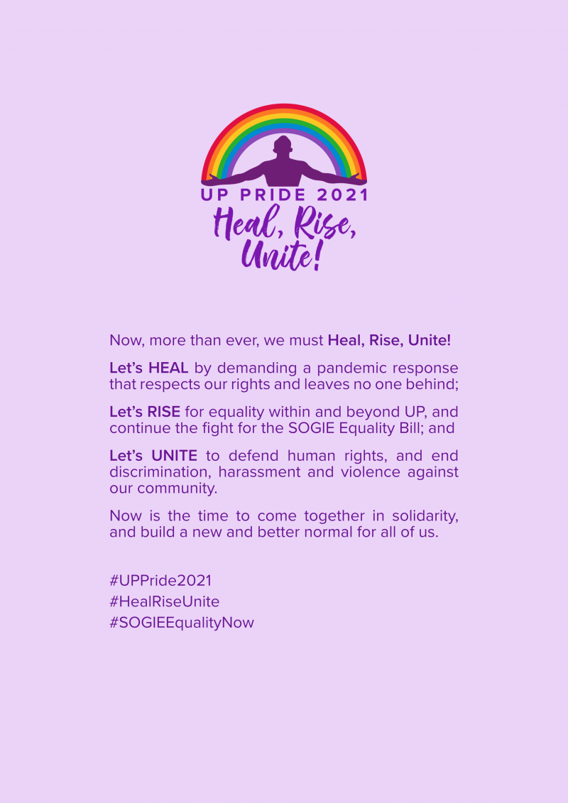 UPOU joins in the Celebration of UP Pride 2021 - Office of Gender Concerns